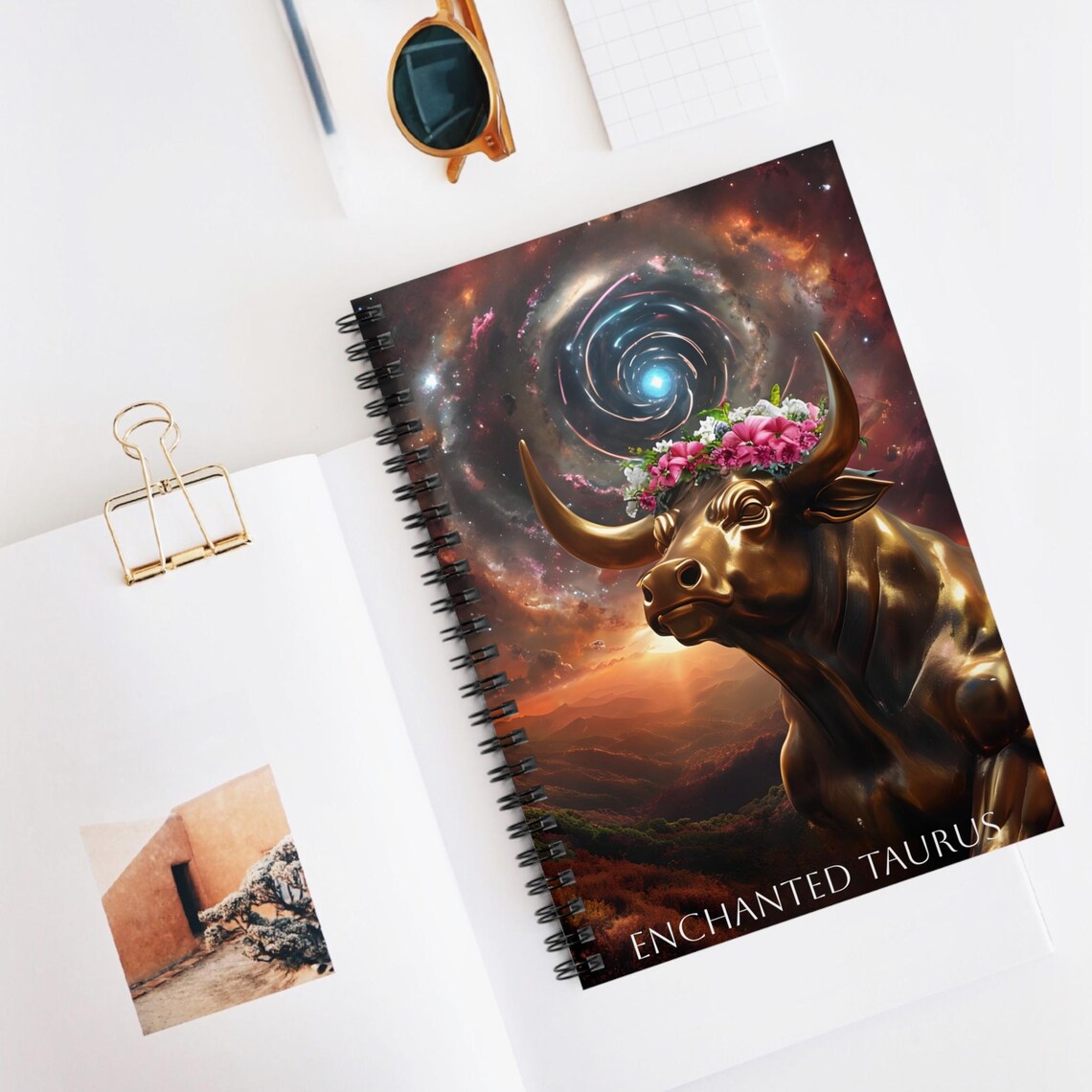 Enchanted Zodiac Spiral Notebook, Horoscope Inspired Journal, Celestial ...