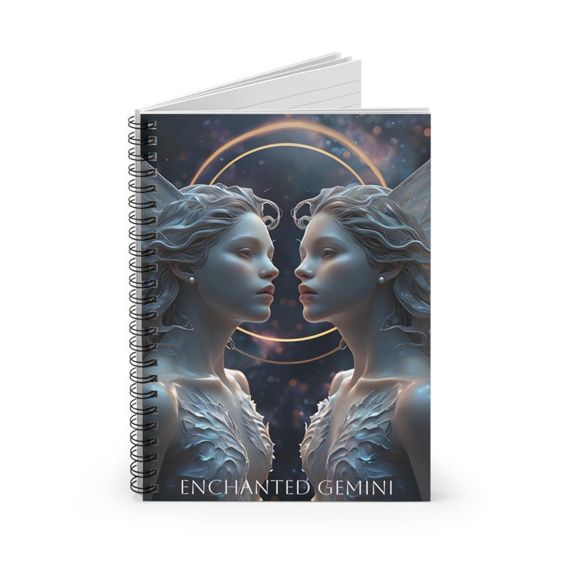 Enchanted Zodiac Spiral Notebook, Horoscope Inspired Journal, Celestial ...