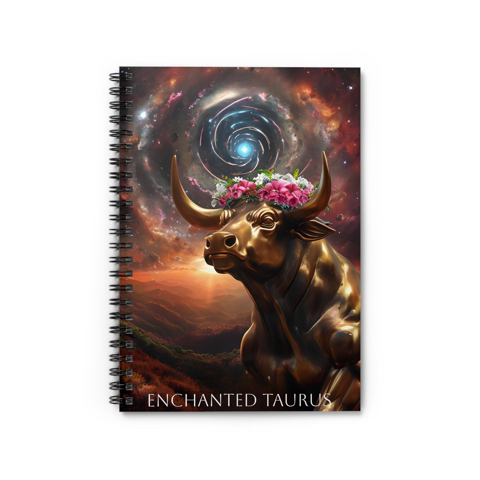 Enchanted Zodiac Spiral Notebook, Horoscope Inspired Journal, Celestial ...
