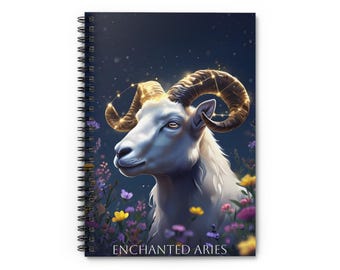 Enchanted Zodiac Spiral Notebook, Horoscope Inspired Journal, Celestial ...