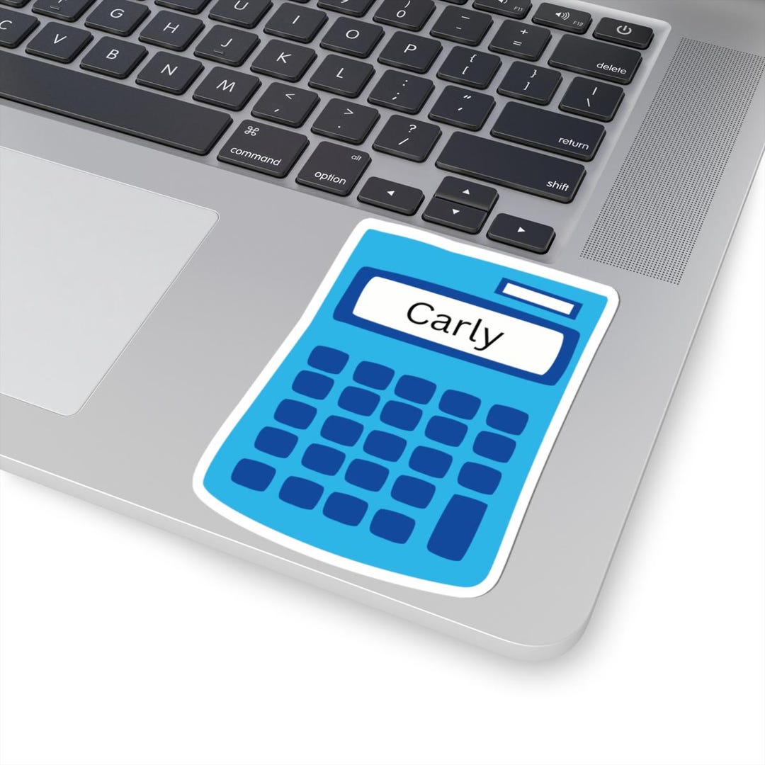 Custom Sticker, Blue Calculator Sticker, School Supplies, Classroom ...