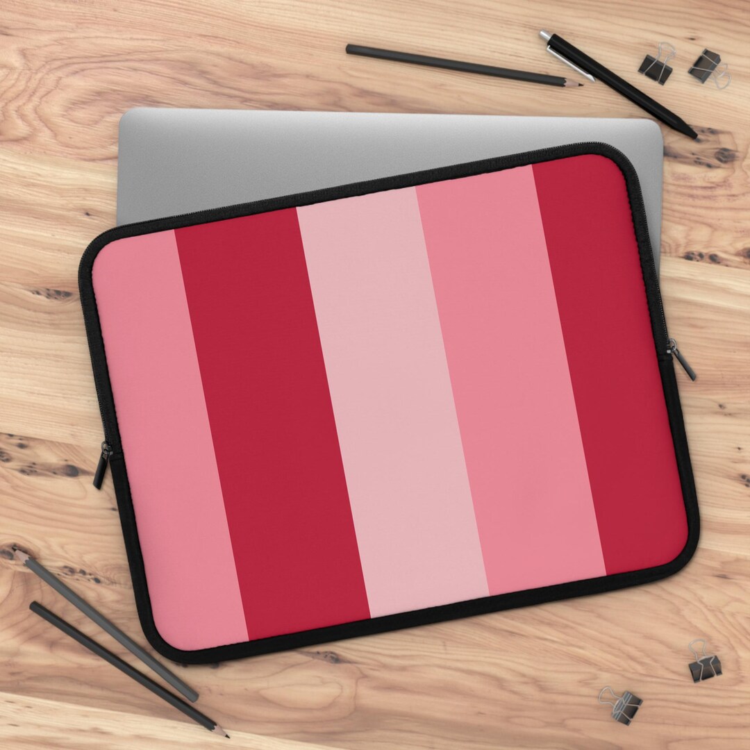 Computer Case, Pink Stripes, Laptop Sleeve, Tech Case, Gift for ...
