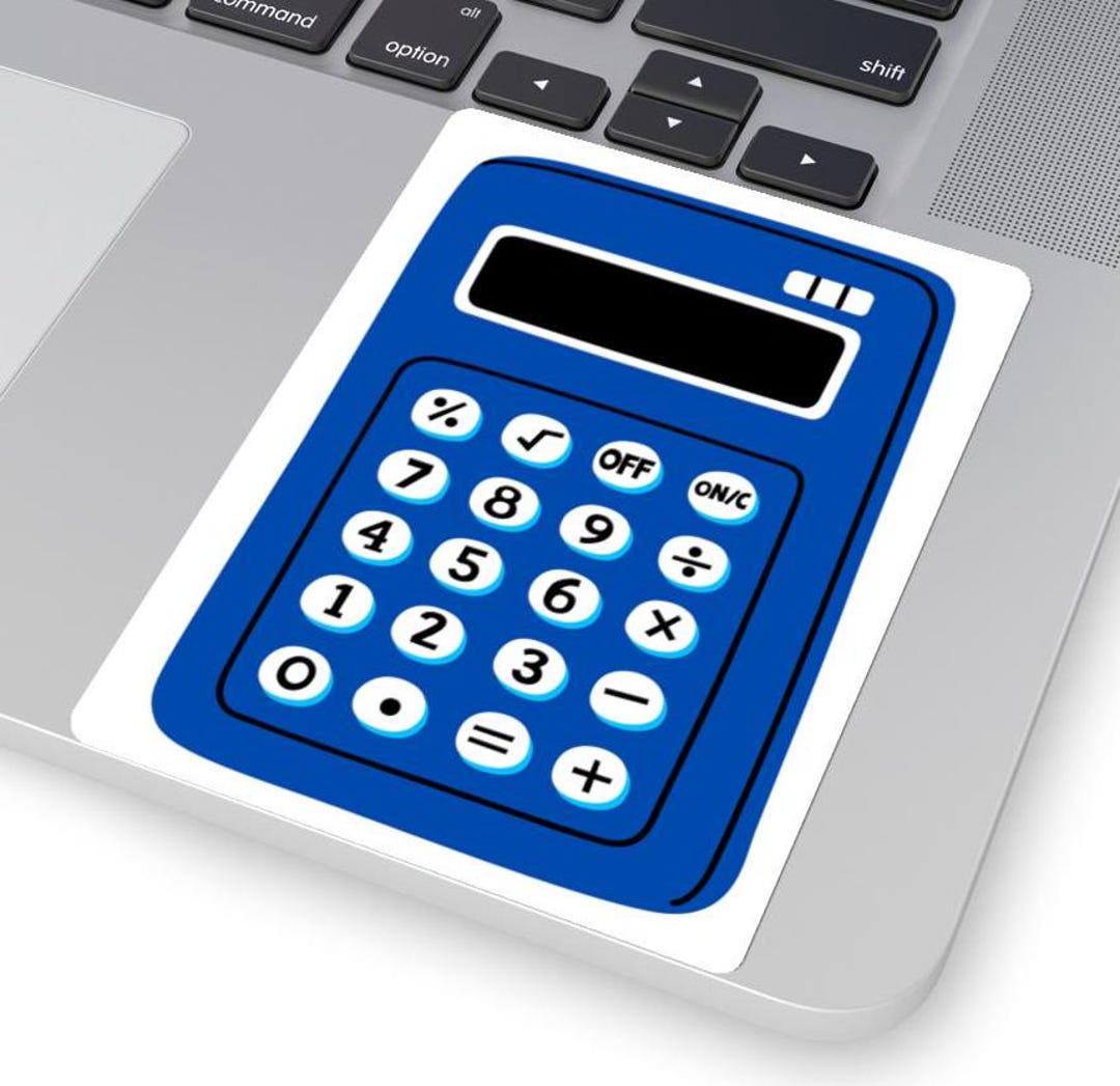 Calculator Kiss-cut Stickers Cute Classroom Decor, Laptop Accessory ...