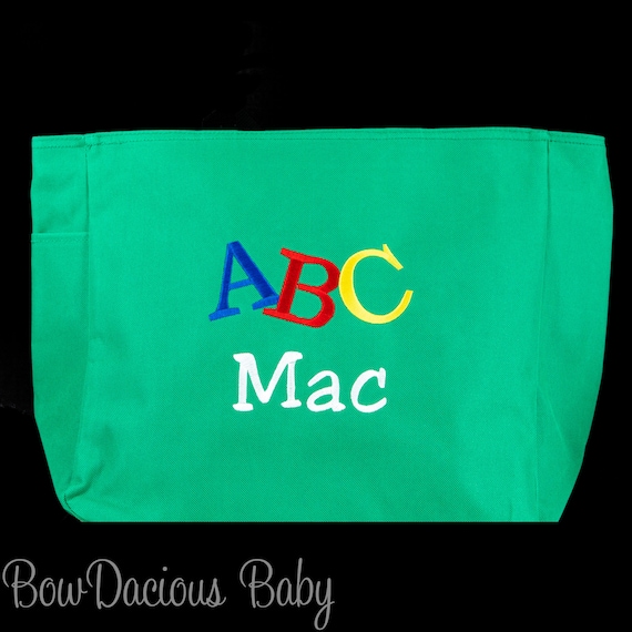 ABC Tote Bag, Alphabet Tote Bag, Custom Tote Bag, Personalized Bag ...