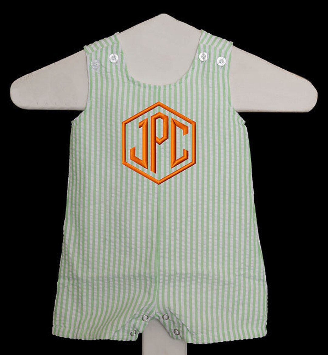 Baby Boy Monogrammed Jon Jon, Personalized Jonjon, Custom Jon Jon ...