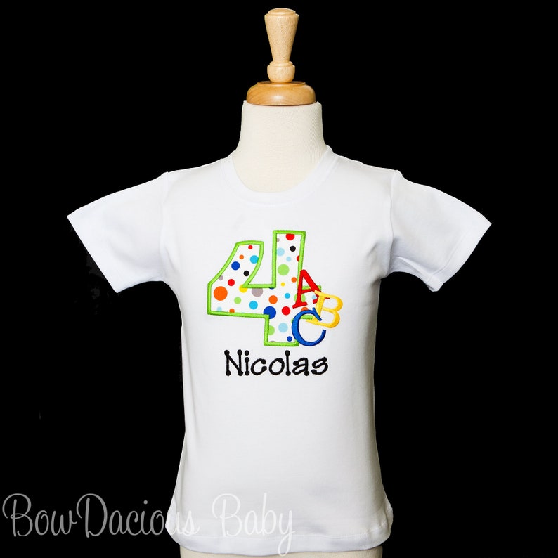 Alphabet Birthday Shirt Birthday Alphabet Outfit ABC - Etsy