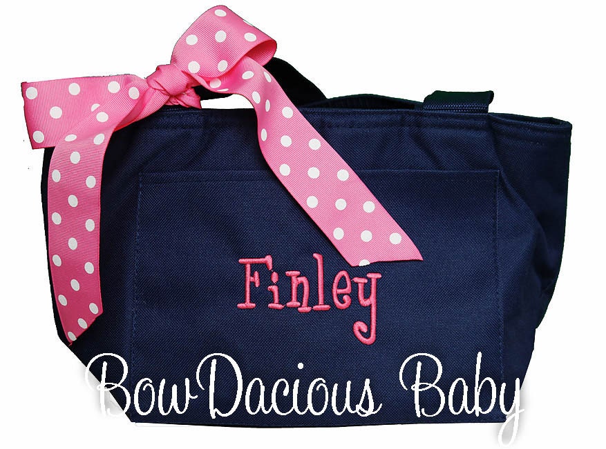 Personalized Lunch Box, Monogrammed Lunch Box, Embroidered Lunch Bag ...