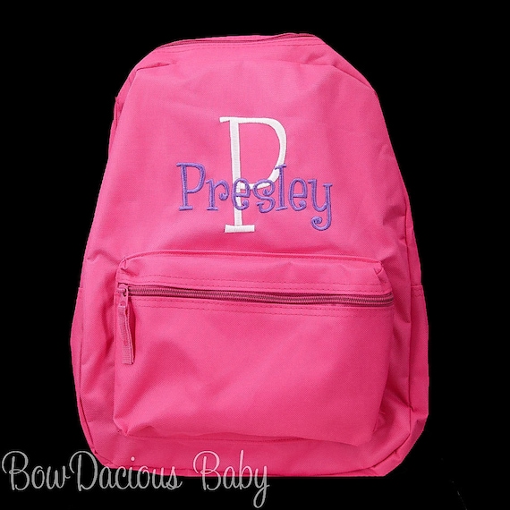 Girls Personalized Backpack, Girls Backpack, Monogrammed Backpack, Girl ...