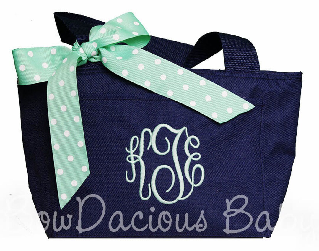 Personalized Lunch Box, Monogrammed Lunch Box, Embroidered Lunch Bag ...