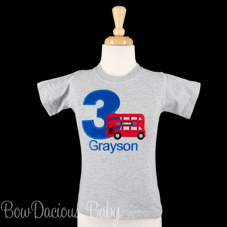 Personalized Double Decker Bus Birthday Shirt, Double Decker Bus ...