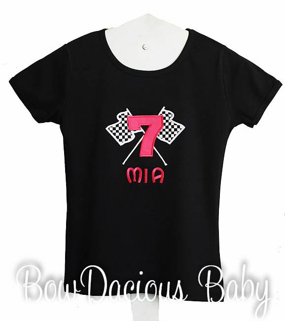 Girls Race Birthday Shirt, Race Car Birthday Shirt, Checkered Flag ...