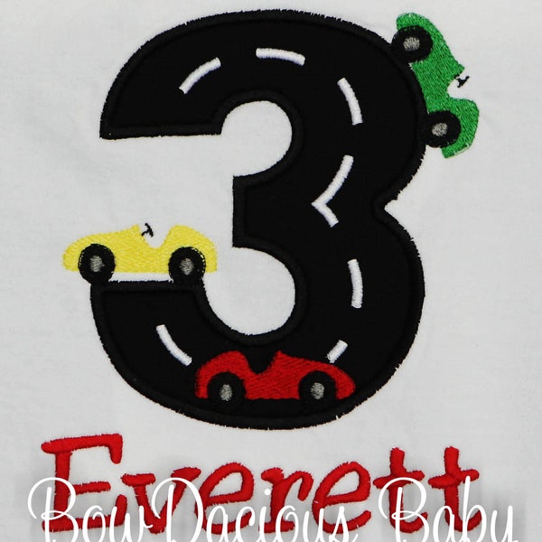 Two Year Old Racecar Birthday Shirt - Etsy