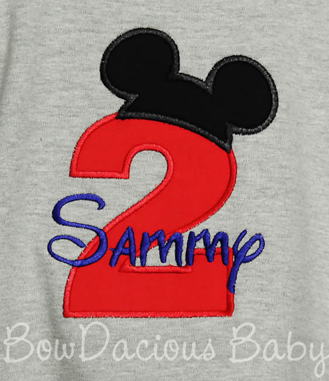 Personalized Mickey Mouse Birthday Number Shirt, Boys Mickey Mouse ...