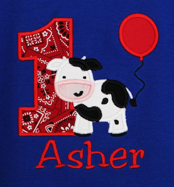 Personalized Cow Birthday Outfit, 1st Birthday, Cow Party, Barnyard ...