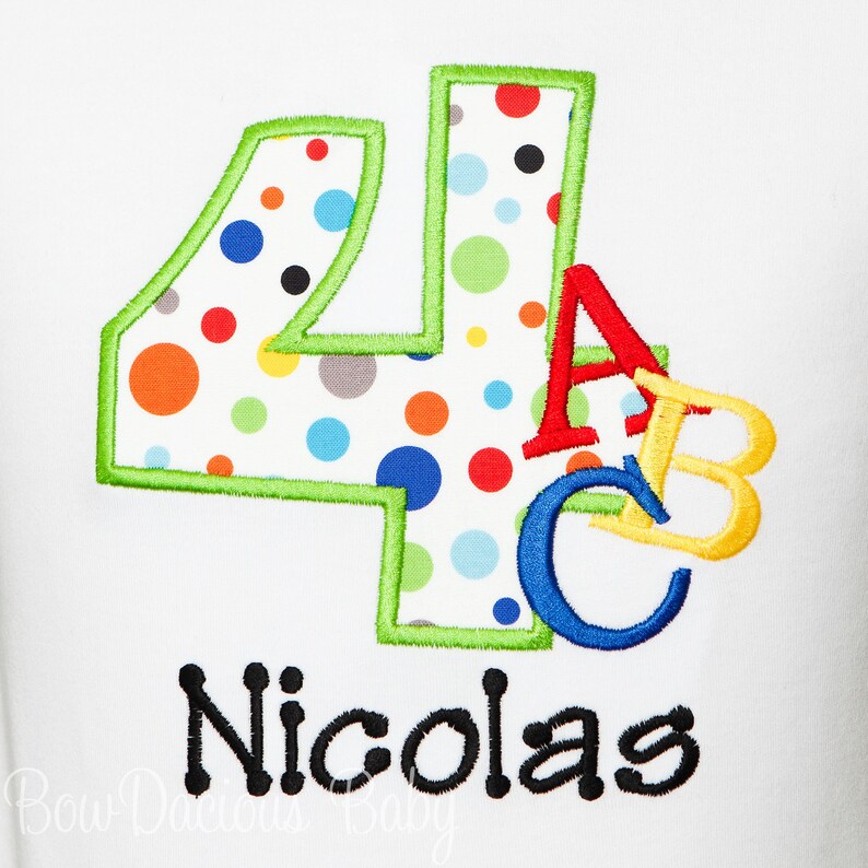 Alphabet Birthday Shirt Birthday Alphabet Outfit ABC | Etsy