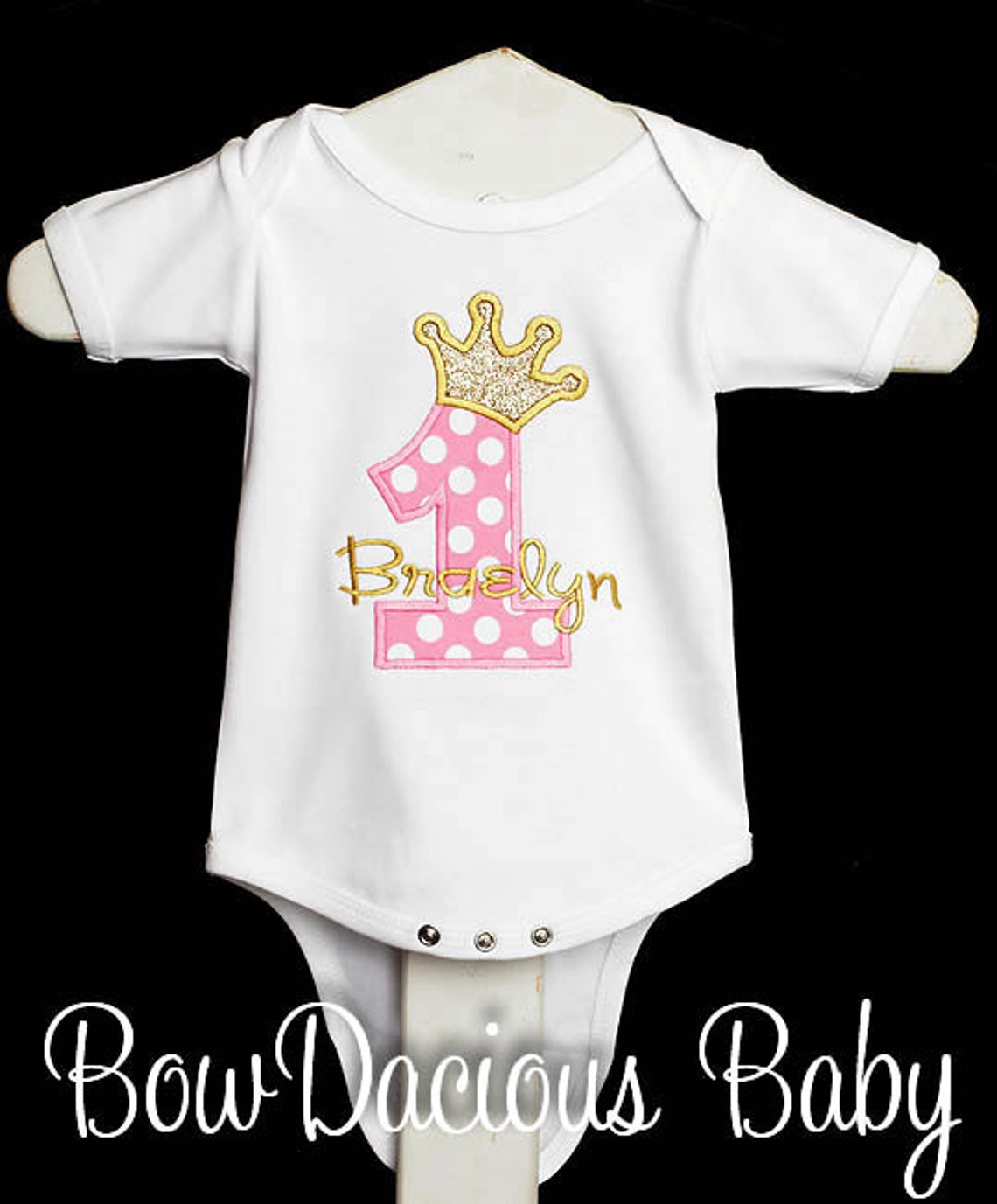 Baby Girl First Birthday Bodysuit Royal Princess Baby Girl - Etsy