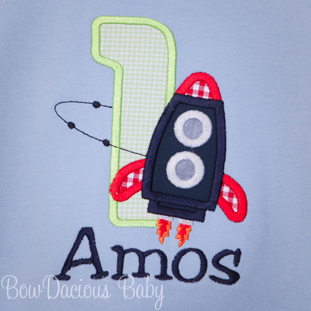 Spaceship Birthday Shirt, Personalized Rocket Birthday Shirt ...