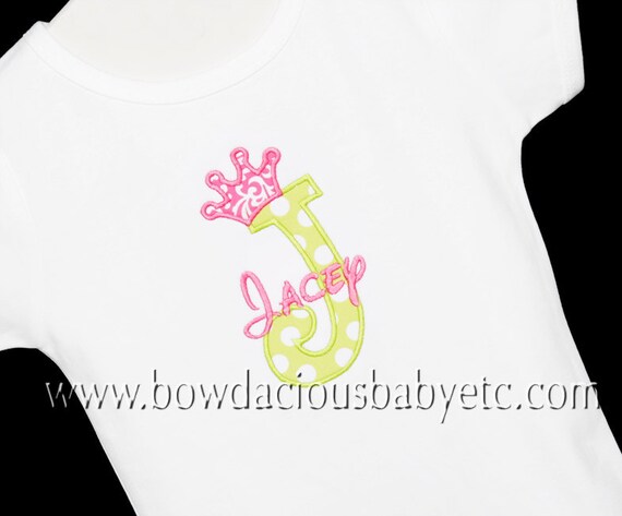 Items Similar To Personalized Crown Initial Shirt Monogrammed Custom