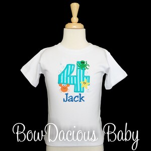 Personalized Under the Sea Birthday Shirt or Bodysuit, Personalized ...