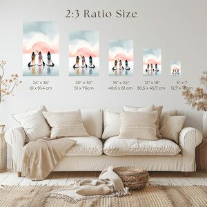 Paddle Board Art Print, Rolled Posters, Girls Room Decor, Cozy Painting ...
