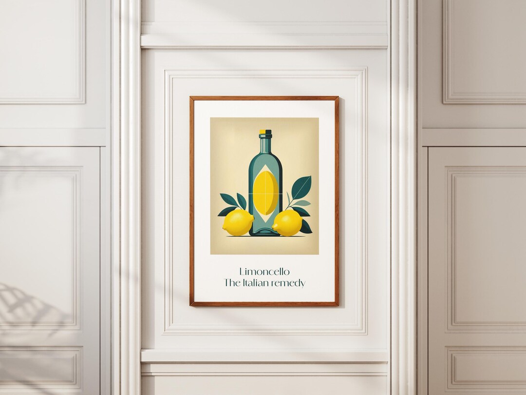 Rolled Posters - Italian Limoncello Poster in Bauhaus Minimalistic ...