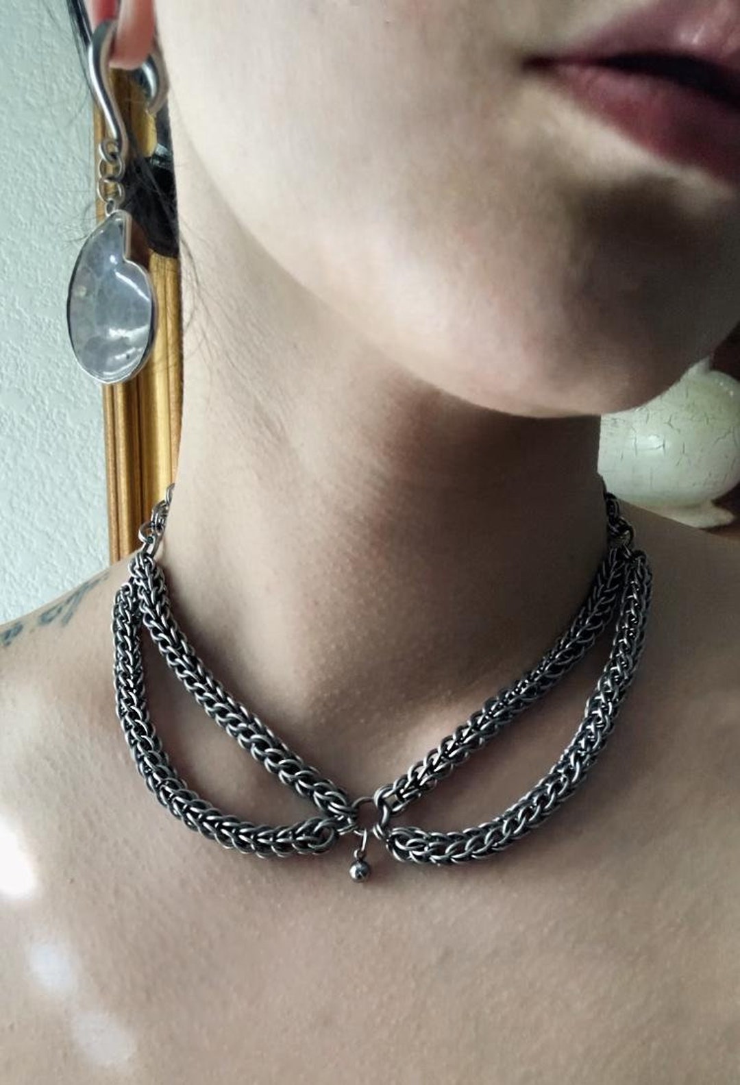 Victorian Inspired Handmade Full Persian Chain Maille Necklace 316L ...