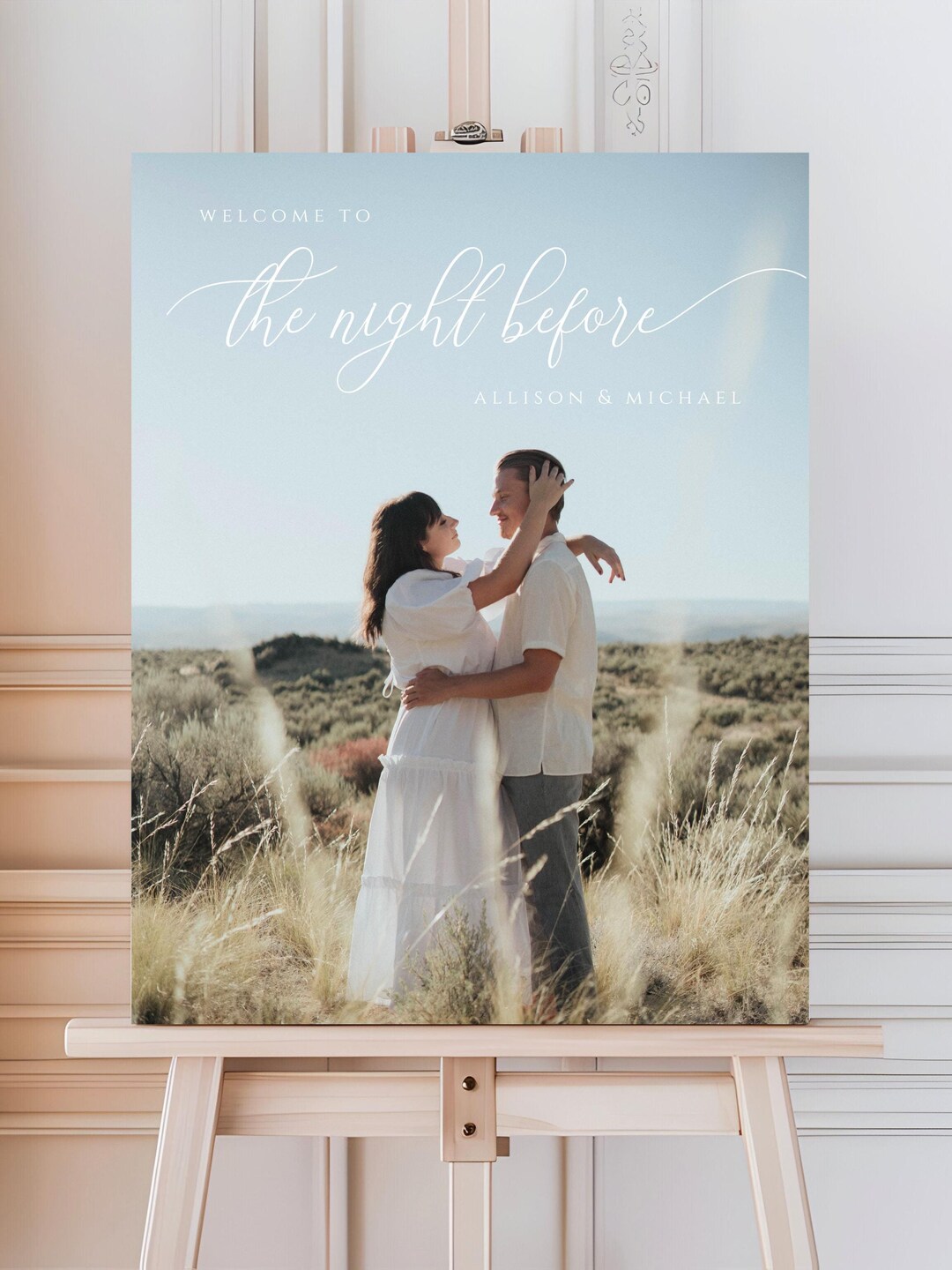 The Night Before Welcome Sign, Rehearsal Dinner Signage, Customized ...