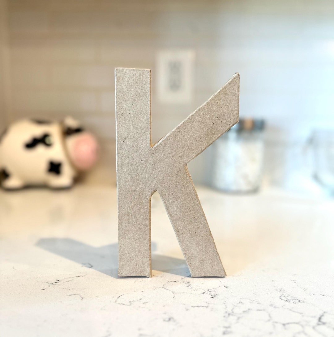 8 Inch Paper Mache Letters Numbers A to Z Paper Mache Numbers DIY ...