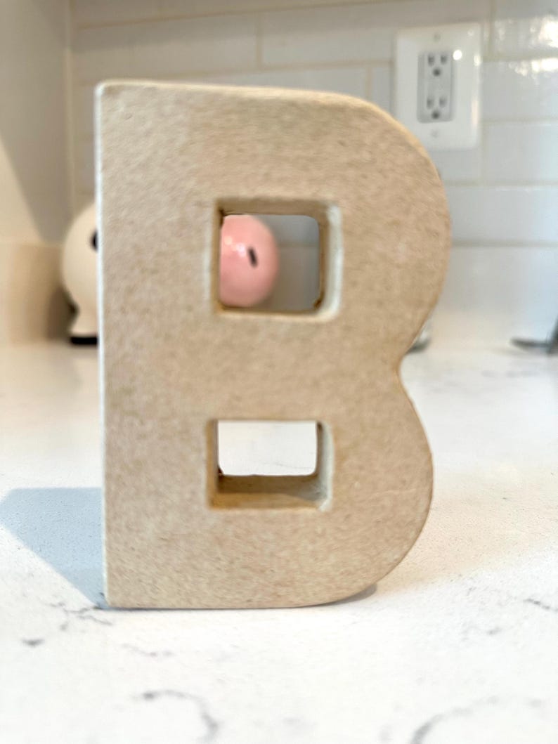 4 Inch Paper Mache Letters Numbers A to Z Paper Mache Numbers DIY ...