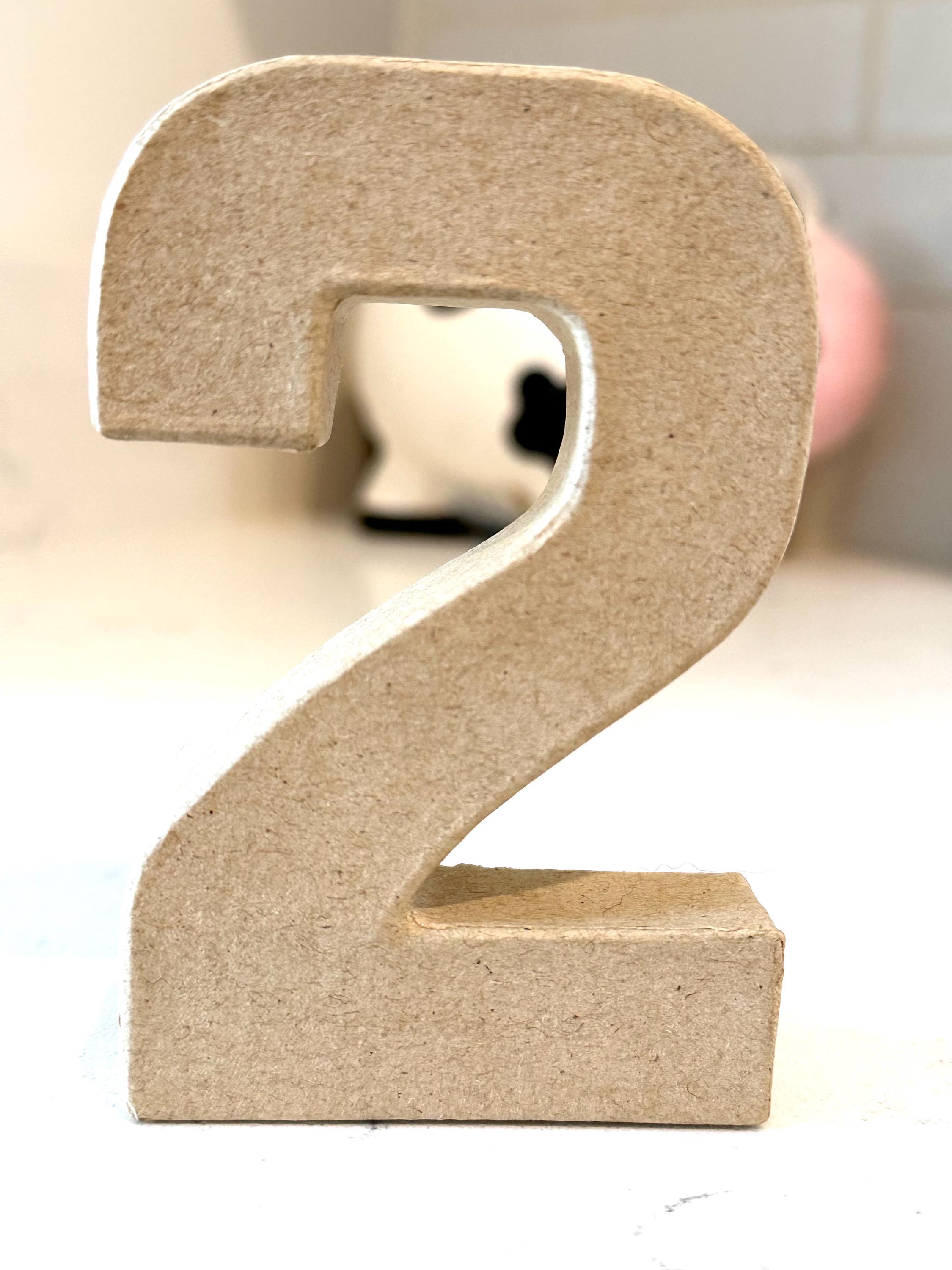 16 Inch Paper Mache Letters Numbers A to Z Paper Mache Numbers DIY ...