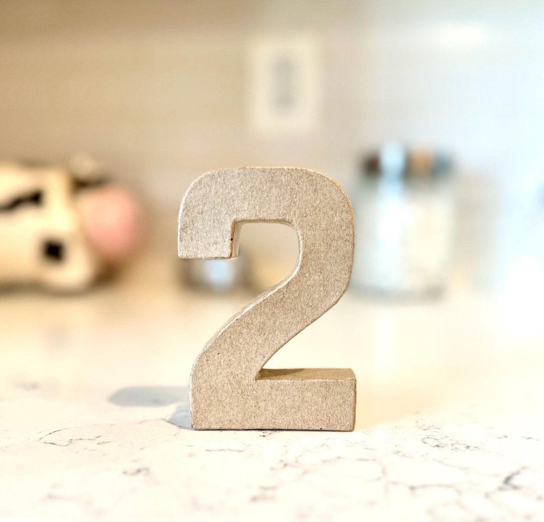 8 Inch Paper Mache Letter or Number: DIY Craft Decor - Etsy