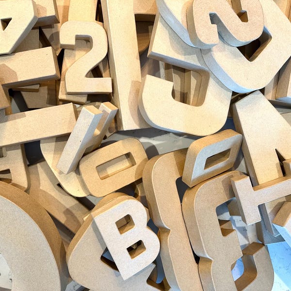 Paper Mache Letters - Etsy