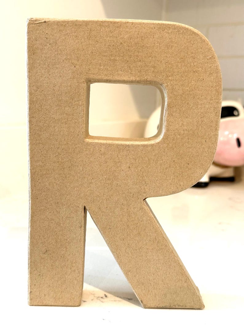 4 Inch Paper Mache Letters Numbers A to Z Paper Mache Numbers DIY ...