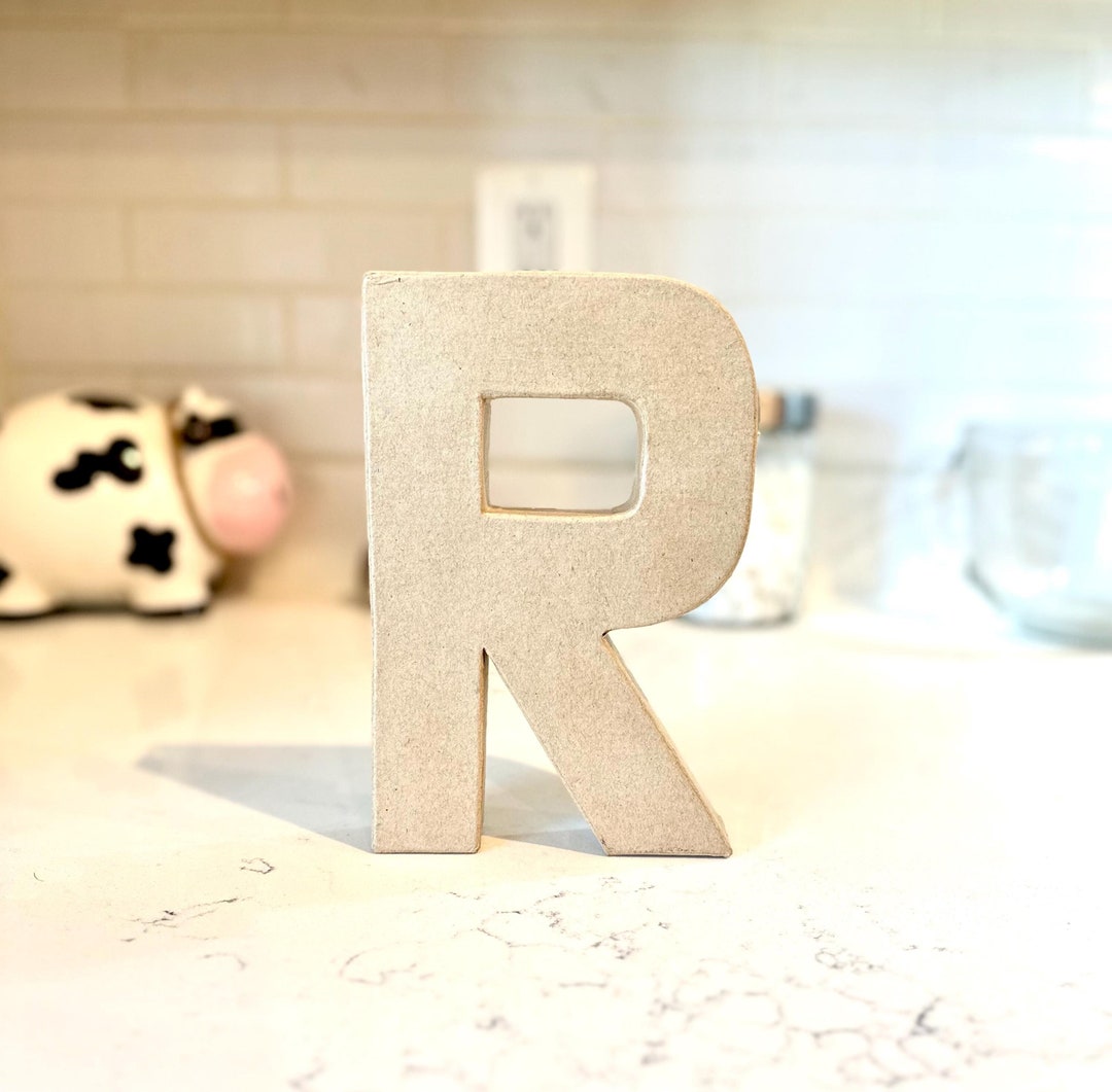 8 Inch Paper Mache Letter: DIY Craft, Party Decor - Etsy