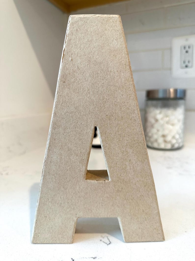 16 Inch Paper Mache Letters Numbers A to Z Paper Mache Numbers DIY ...