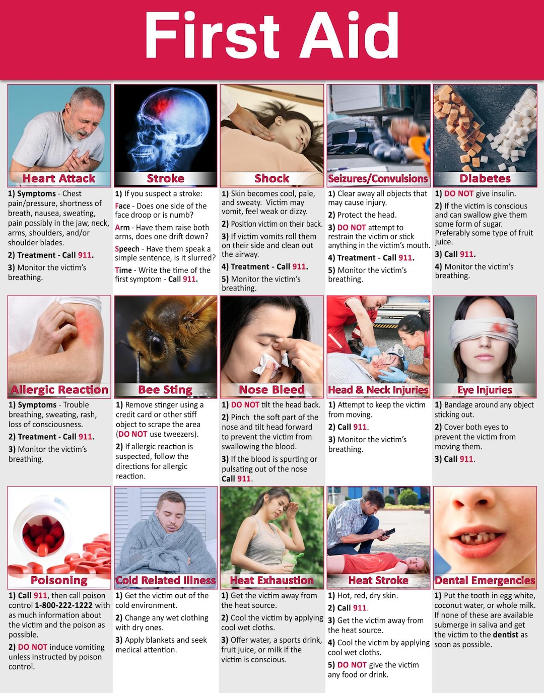 Ready to Respond: First Aid Emergency Preparedness Chart for Homes ...