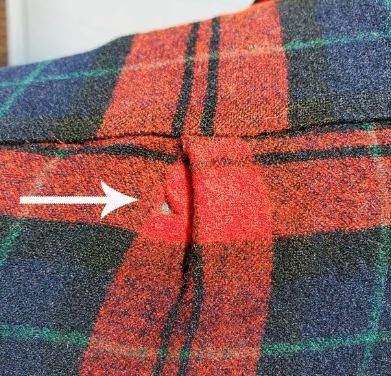 1960s Pendleton Red/Black Plaid Flannel Button Up Shi… - Gem