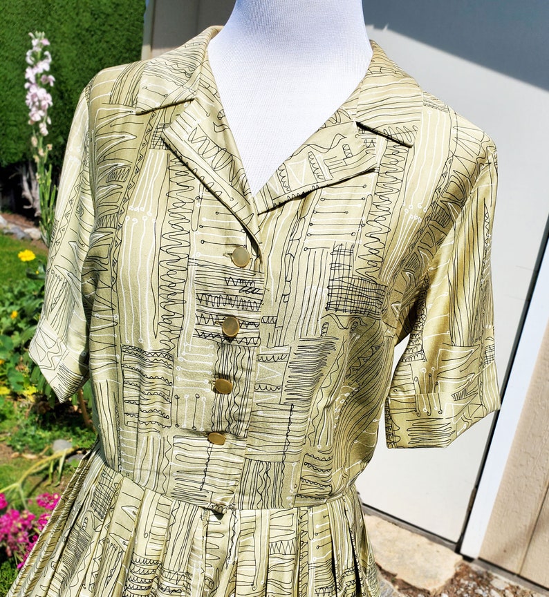 1950's VOLUP MCM Marcy Lee Fit and Flare Dress Shirtdress RARE! - Etsy