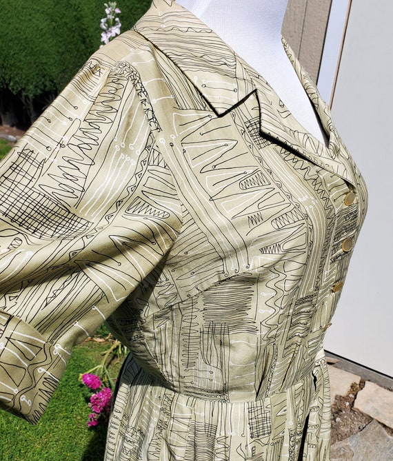 1950's VOLUP MCM Marcy Lee Fit and Flare Dress Shirtd… - Gem