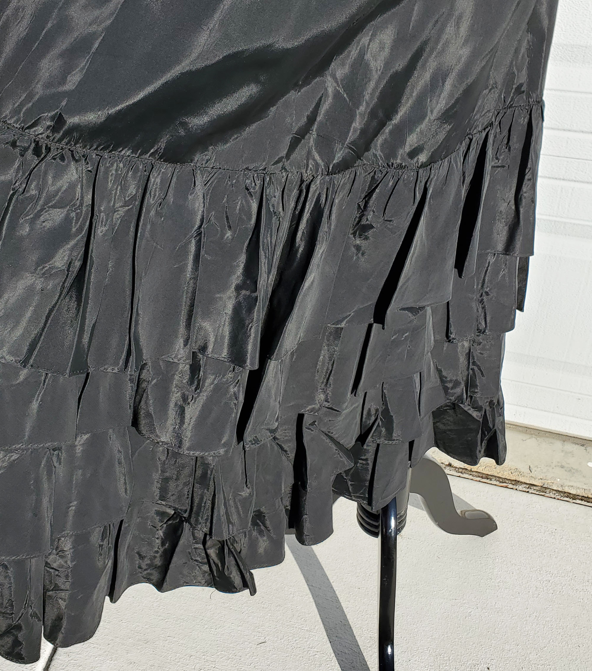 Black Velvet Goth Empire Waist Ruffle Gown Maxi Dress - Etsy