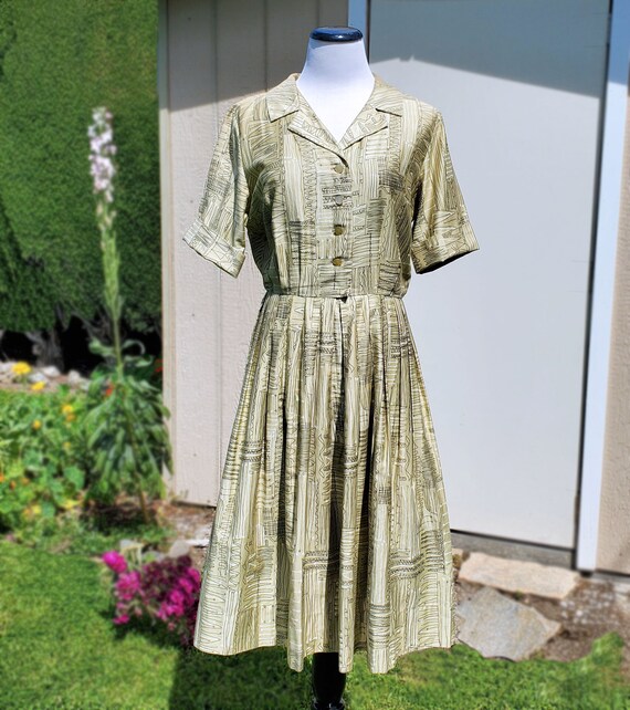 1950's VOLUP MCM Marcy Lee Fit and Flare Dress Shirtd… - Gem