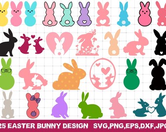 Easter Bunny Shape Svg,rabbit Dxf,bunny Shape Svg,outline Bunny Svg,bunny Silhouette,easter ...