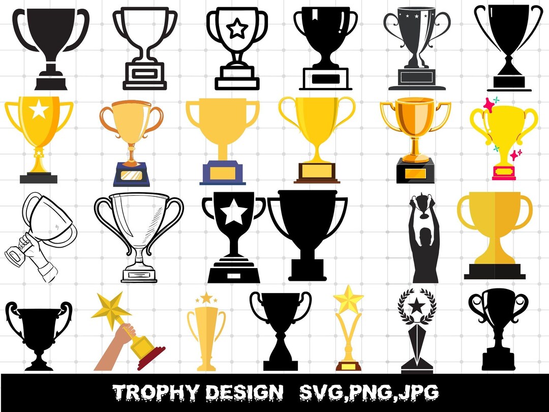 Trophy SVG Bundle, Trophy PNG Bundle, Trophy Clipart, Trophy SVG Cut ...