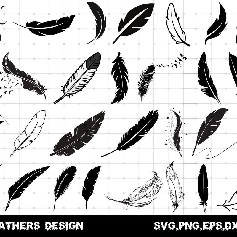 Feather Svg - Etsy