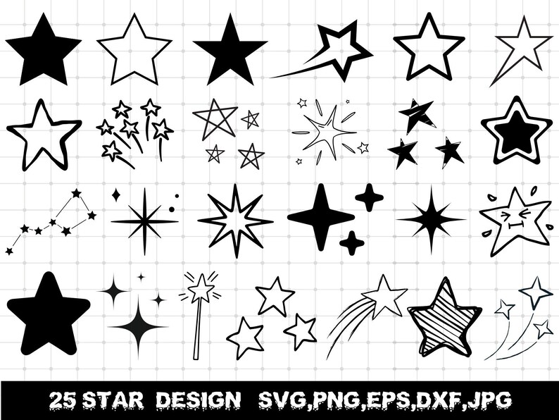 Stars SVG Bundle, Sparkle Stars SVG, Stars Svg, Star Clipart, Bright Stars, Twinkle Stars ...