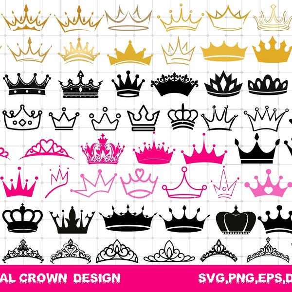 Princess Crown Svg - Etsy