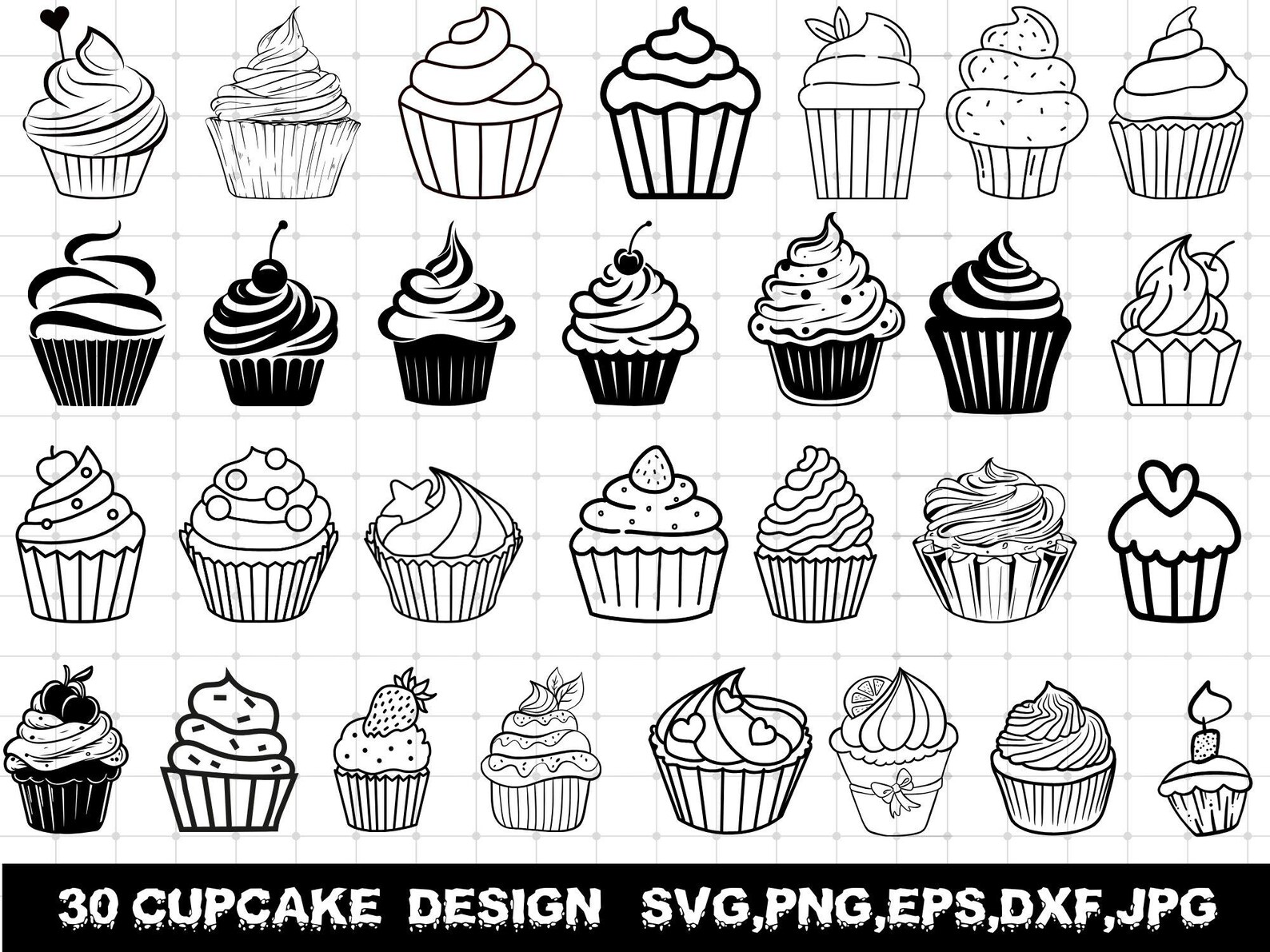 Cupcake SVG, Cake Cut File, Cupcake Bundle Svg, Sweets Svg, Cupcake ...