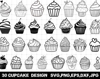 Cupcake SVG, Cake Cut File, Cupcake Bundle Svg, Sweets Svg, Cupcake ...