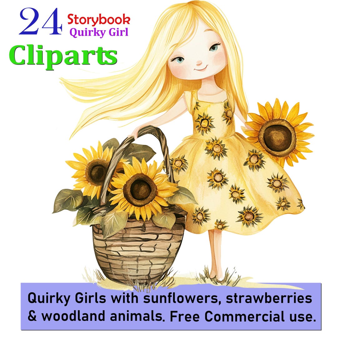 Storybook Midjourney Girls Clipart Story Book Prompt Hand Drawn Prompt ...
