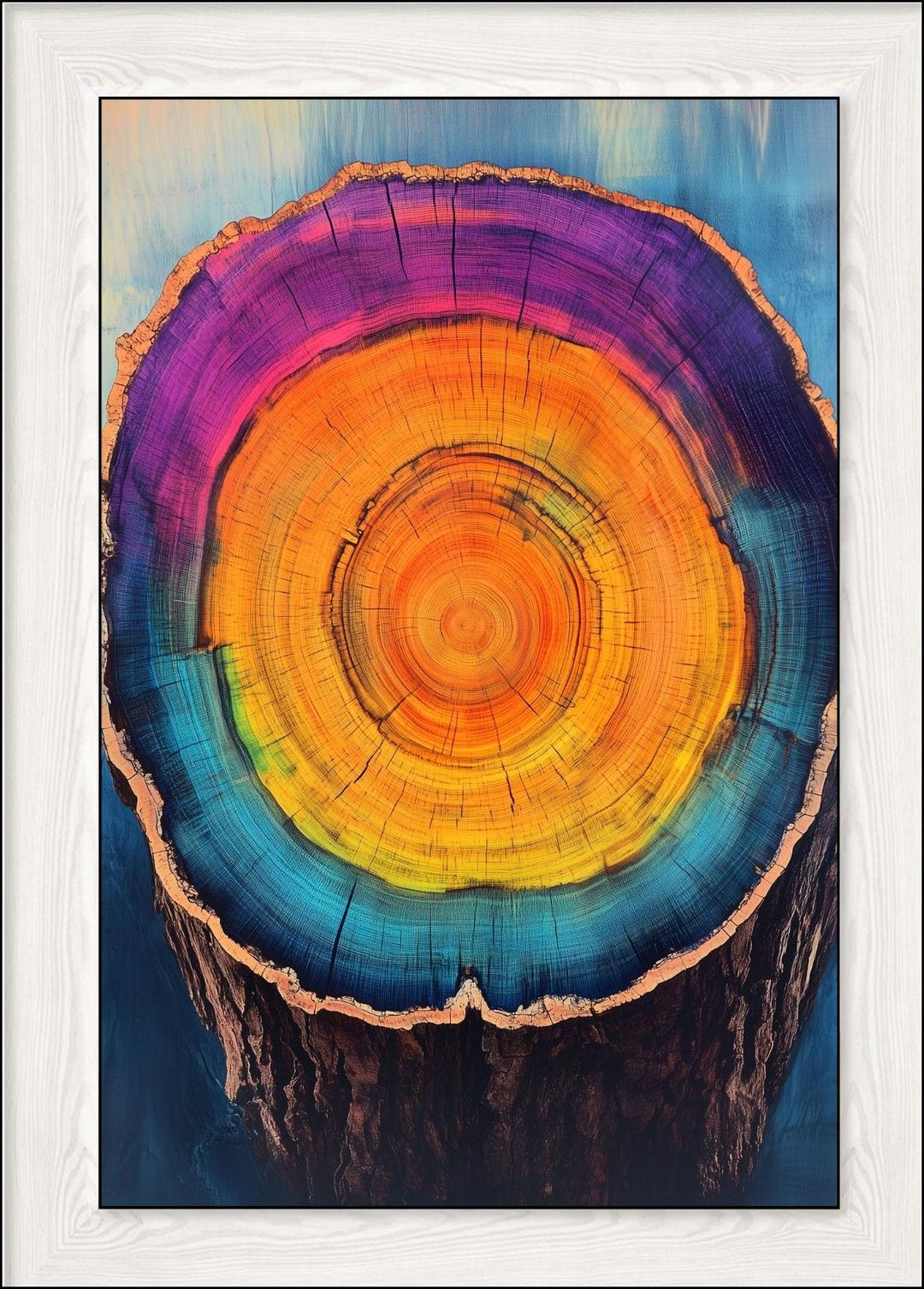 Tree Ring Art, Tree Ring Picture Abstract Nature Art Chic Art Modern ...